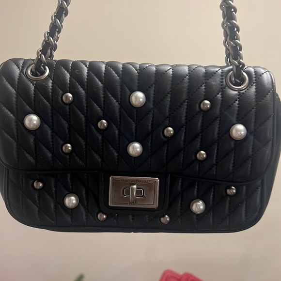Karl Lagerfeld | Bags | Authentic Karl Lagerfeld Should Bag Black With ...